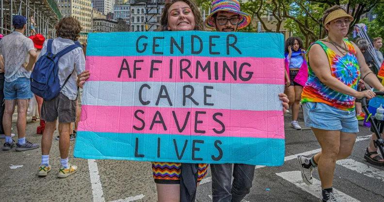 lgbtq-trans-protest-gender-affirming-healthcare-saves-lives-sign - OUT ...
