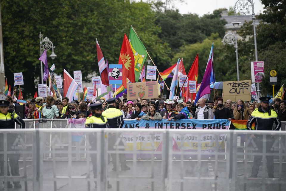 TERF Activist Posie Parker Protested in Dublin - OUT FRONT